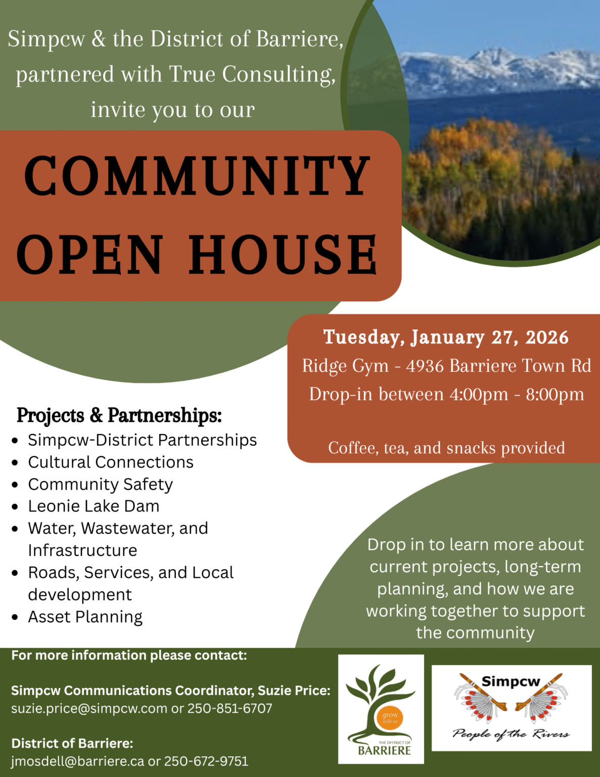 Simpcw & District of Barriere Community Open House – Simpcw