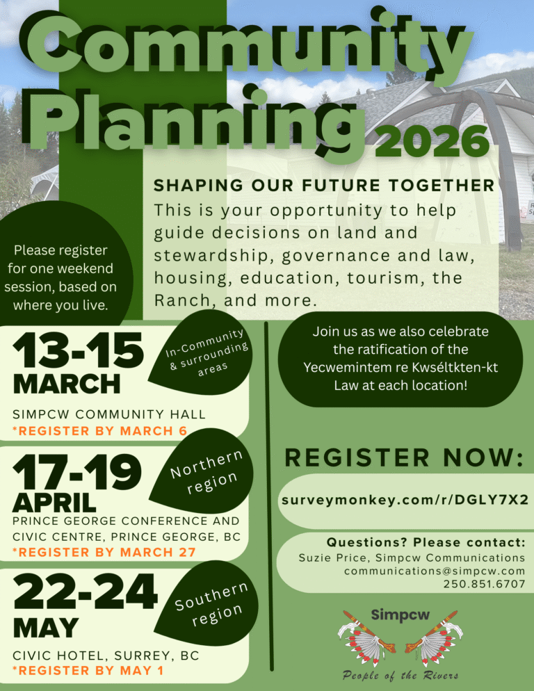 Simpcw Community Planning 2026: In-Community – Simpcw